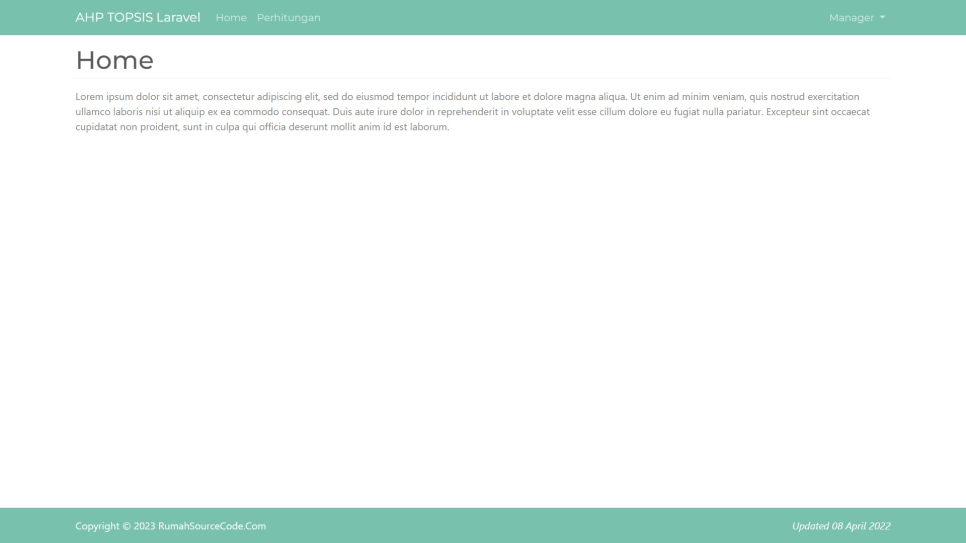 Source Code SPK Metode AHP TOPSIS Laravel
