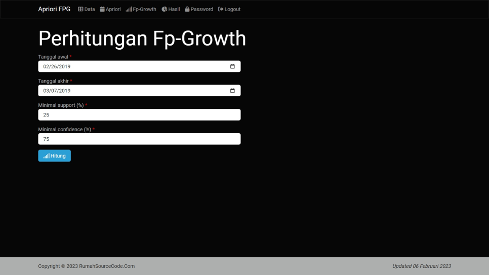Source Code Data Mining Metode Apriori Fp Growth Php