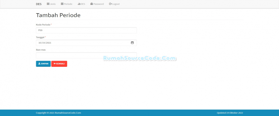 Source Code Forecasting Metode Double Exponential Smoothing Php