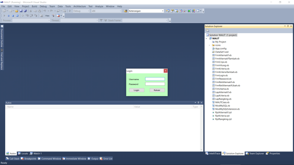 Source Code SPK Metode MAUT VB